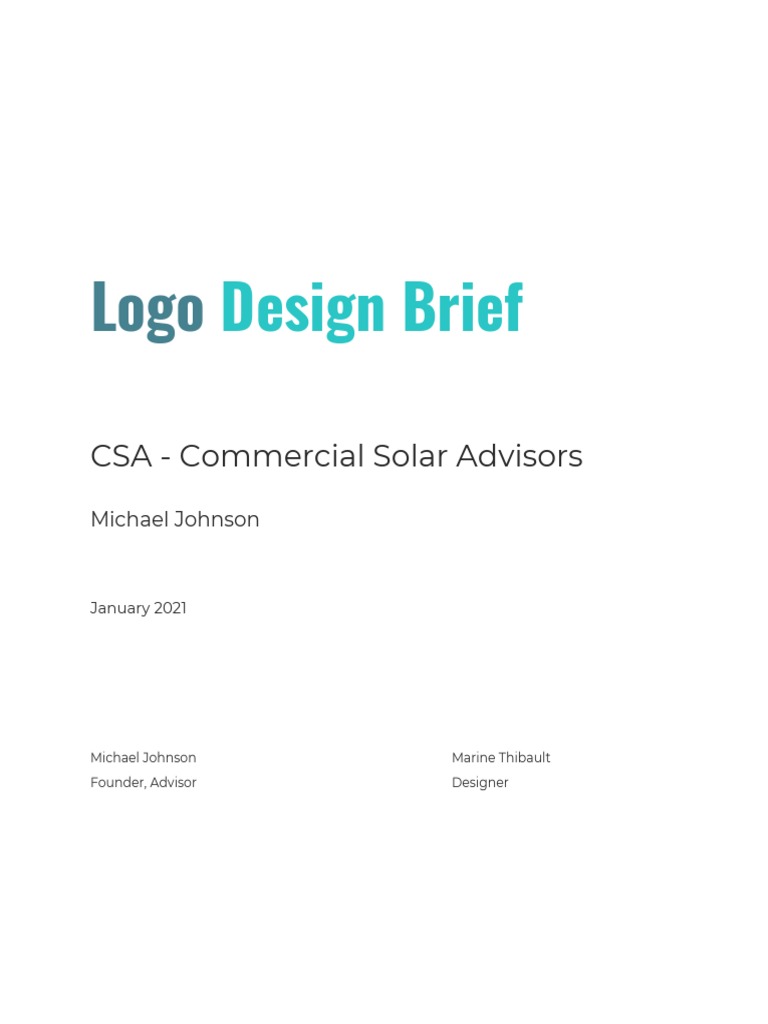 CSA - Logo Design Brief | PDF | Brand | Typefaces