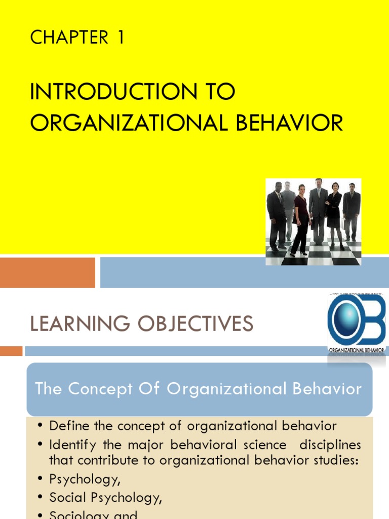 CHAPTER 1 - Concept Disciplines in OB | PDF | Organizational Behavior ...