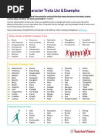 Character Traits-Character Map | PDF