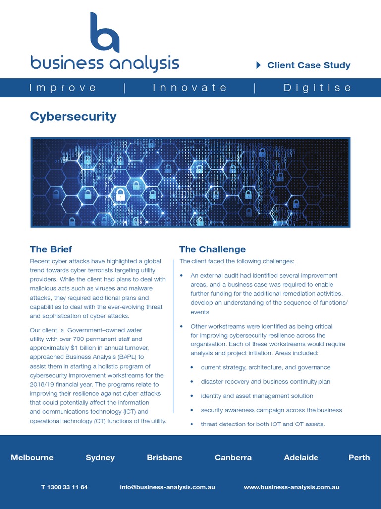 Case Study Cybersecurity | PDF | Computer Security | Security