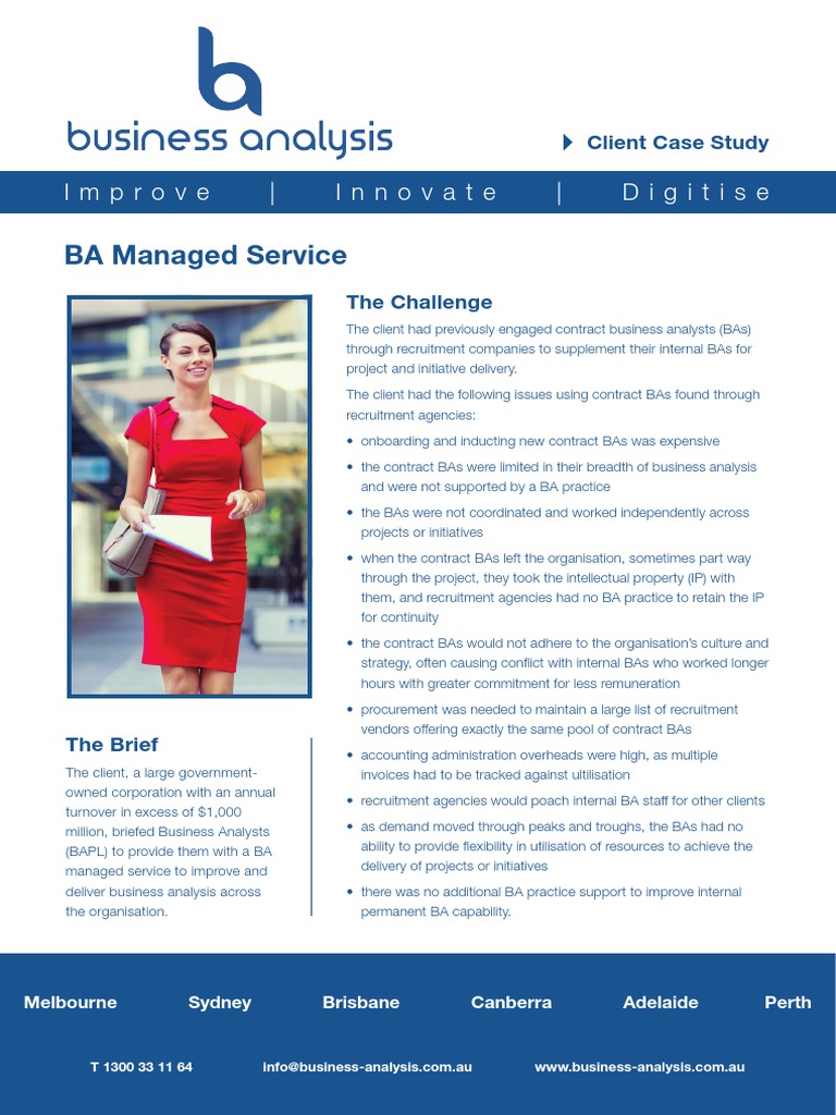 Case Study Managed Services | PDF | Business Analysis | Consultant