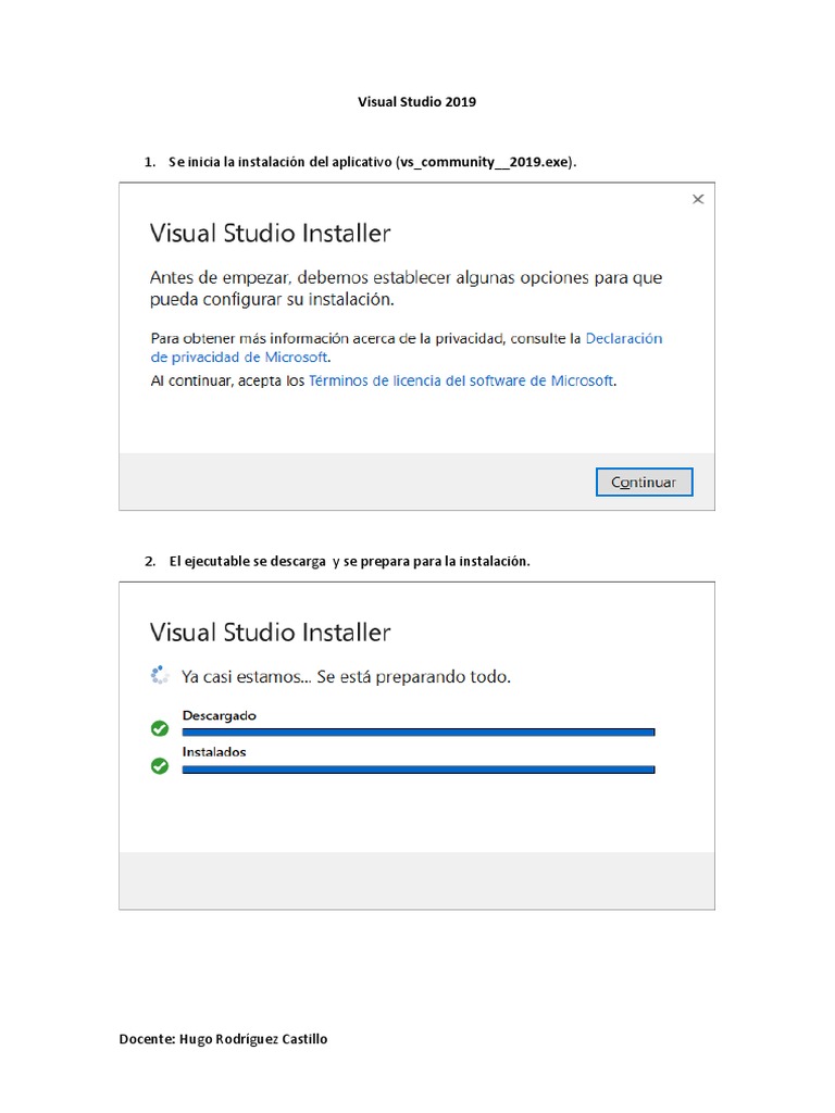Instalación de Visual Studio 2019 | PDF | Informática