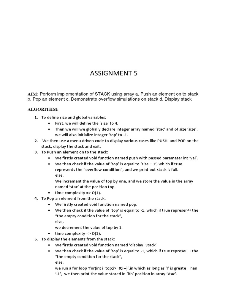 D1 224016 Assignment 5 | PDF | Subroutine | Computer Science