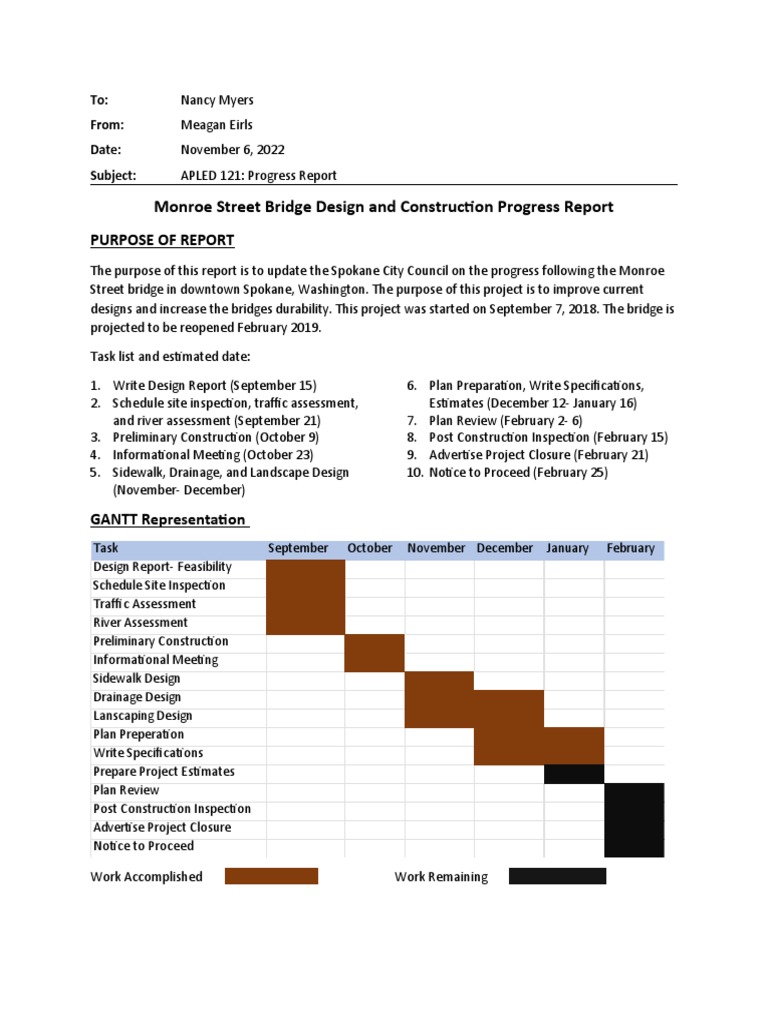 Apled 121 Progress Report | PDF