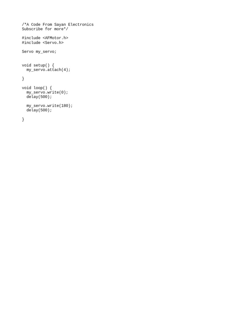 One Servo Code | PDF | Technology & Engineering