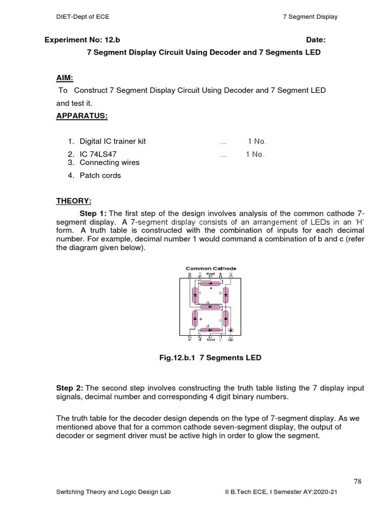 B 7 Segment Display Decoder | PDF | Electronic Circuits | Electronic Design