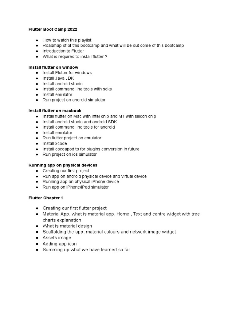 Roadmap of Flutter | PDF | Ios | Representational State Transfer