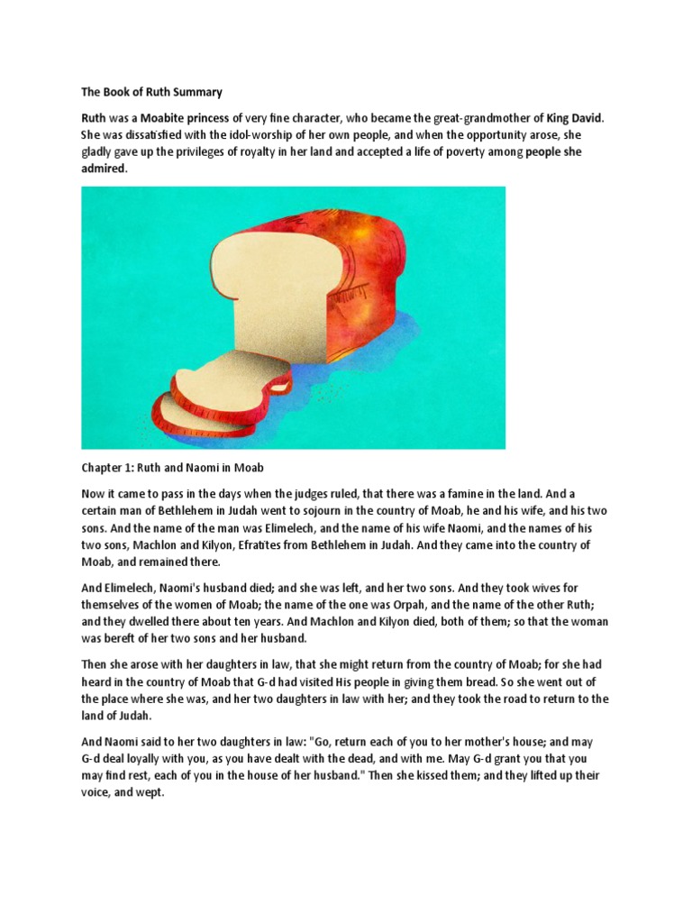 The Book of Ruth Summary | PDF | Book Of Ruth | Ruth (Biblical Figure)