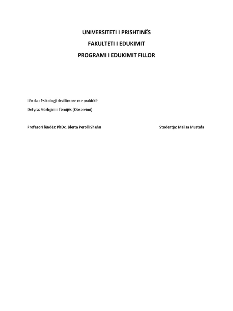 Universiteti I Prishtinã - S | PDF