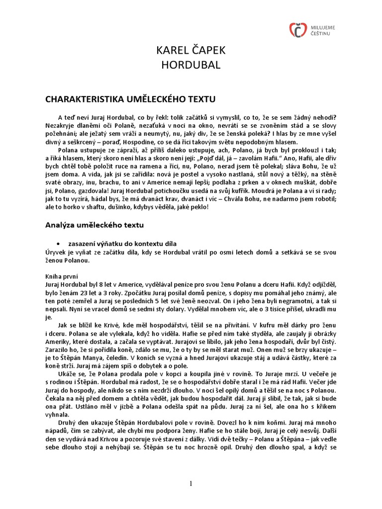 Karel Capek Hordubal | PDF