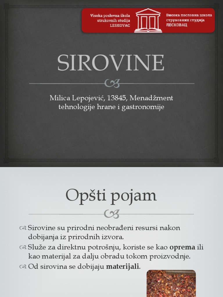 4 Sirovine | PDF