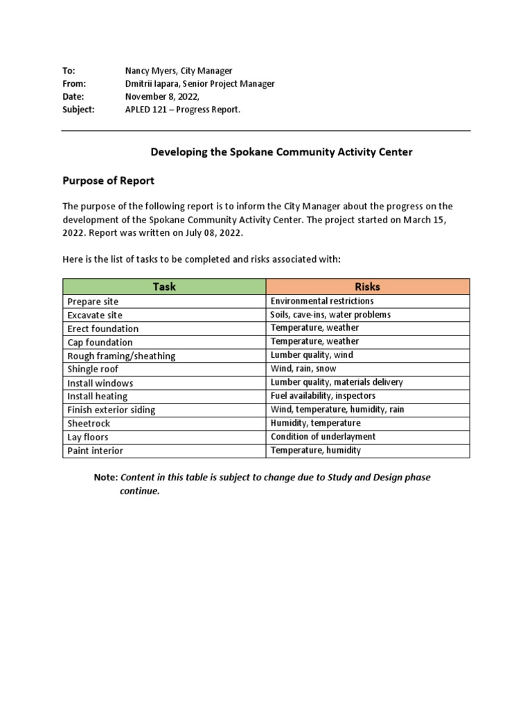 Progress Report | PDF | Framing (Construction) | Roof