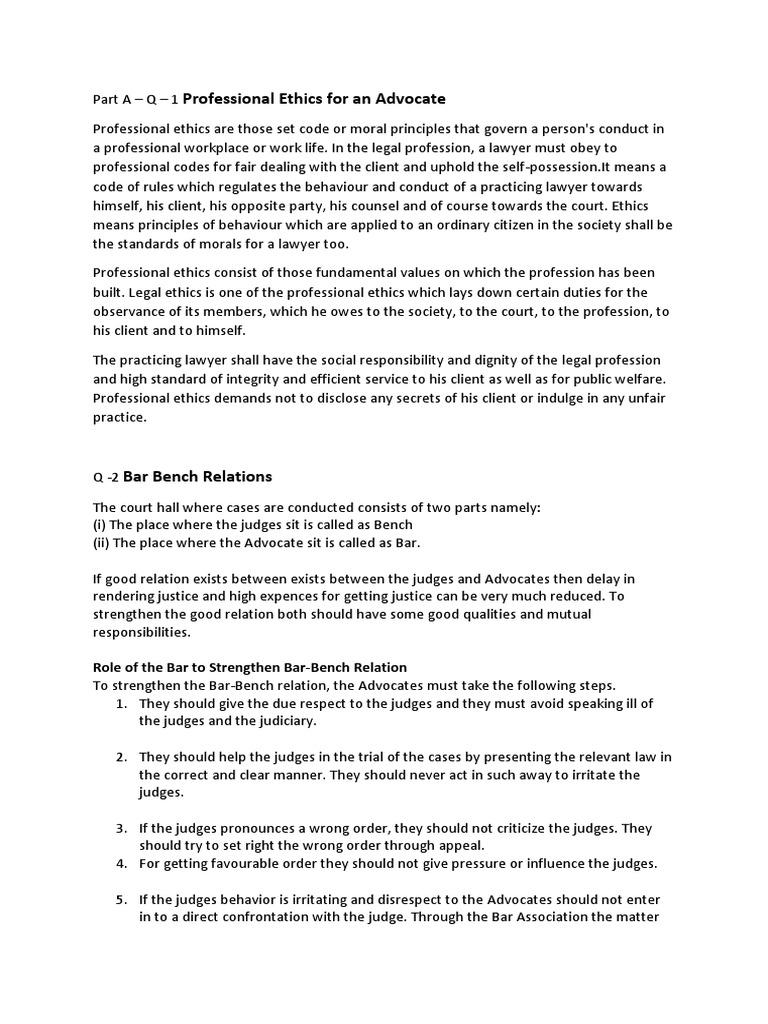 Professional Ethics - Record - Full | PDF | Contempt Of Court | Lawyer