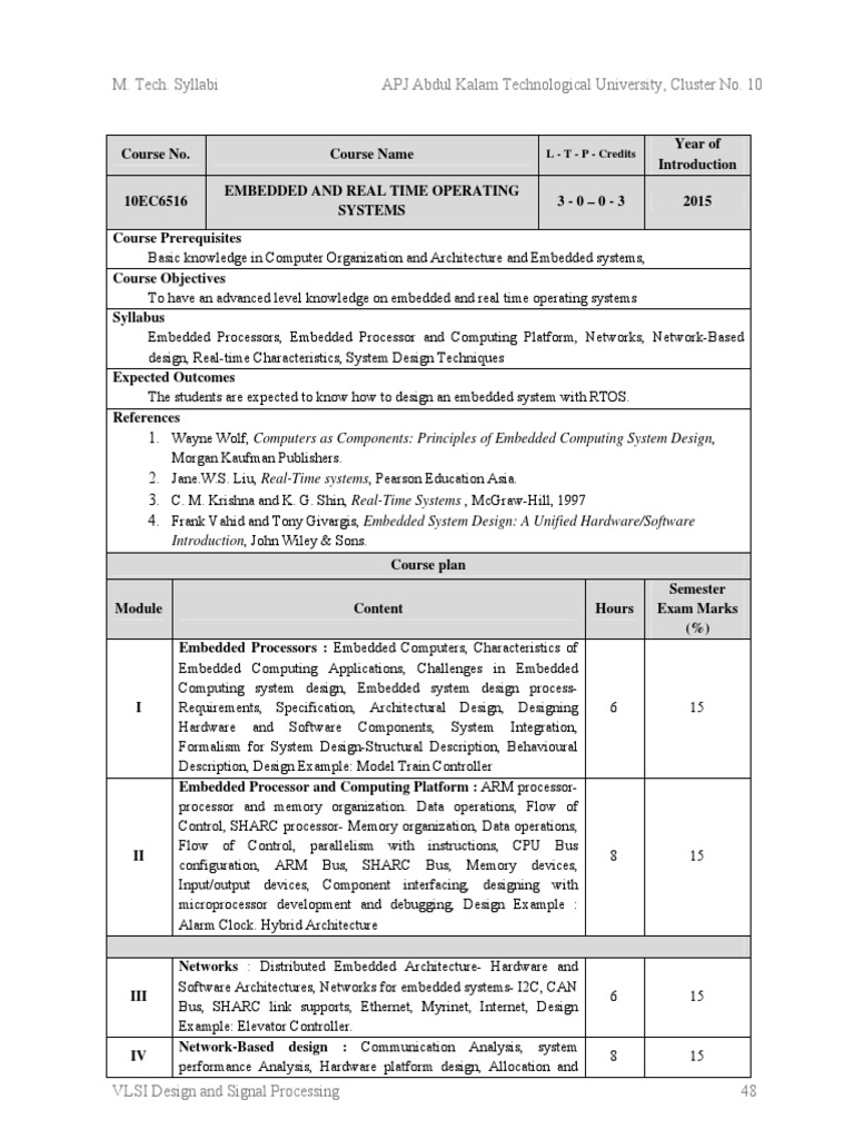 Embedded and Realtime Operating Systems | PDF | Embedded System | Central Processing Unit