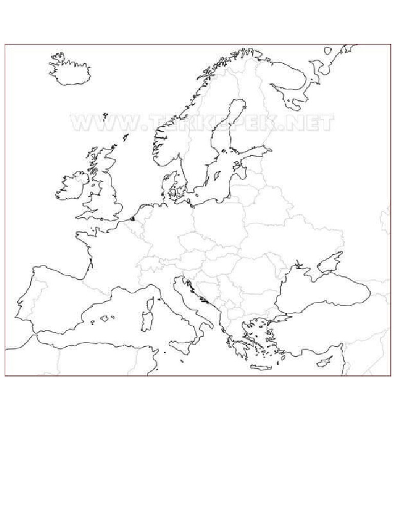 Európa Térkép A4 | PDF