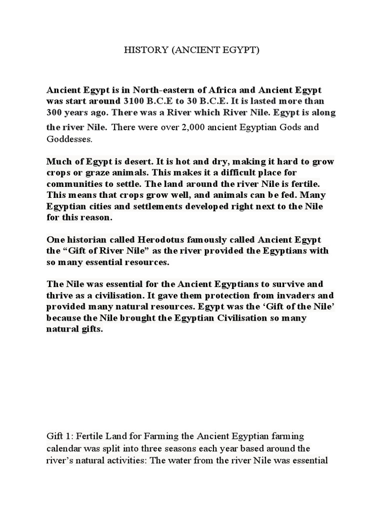 History Presentation Own | PDF | Ancient Egypt | Nile
