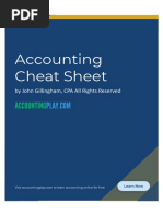 Cheat Sheet For Financial Accounting | PDF | Revenue | Dividend