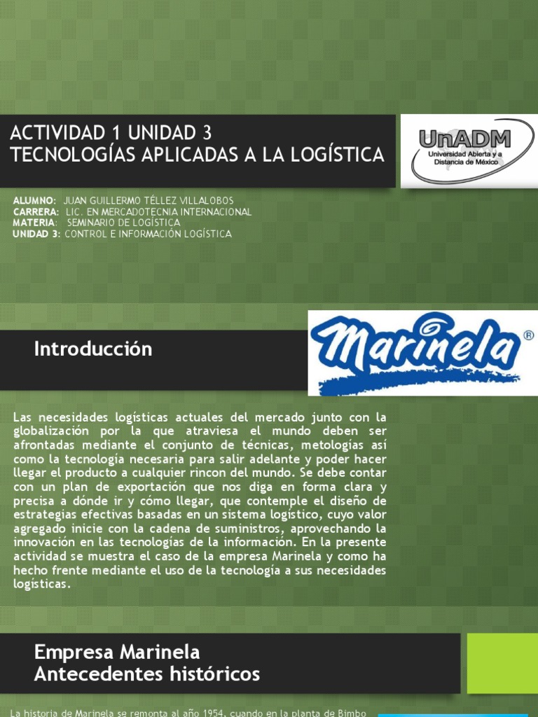 ISLO_U3_A1_JUTV | PDF | Planificación de recursos empresariales | Logística