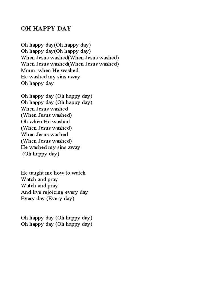 Oh Happy Day | PDF