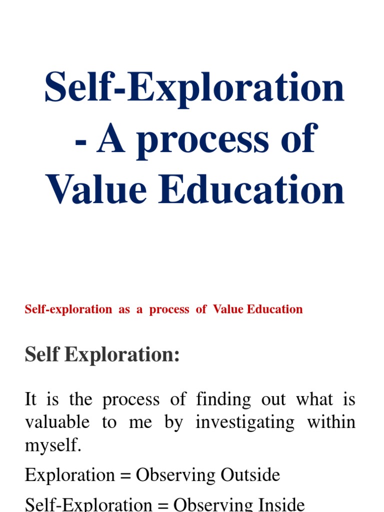 12 Self Exploration As A Process of Ve | Download Free PDF | Self | Cognition
