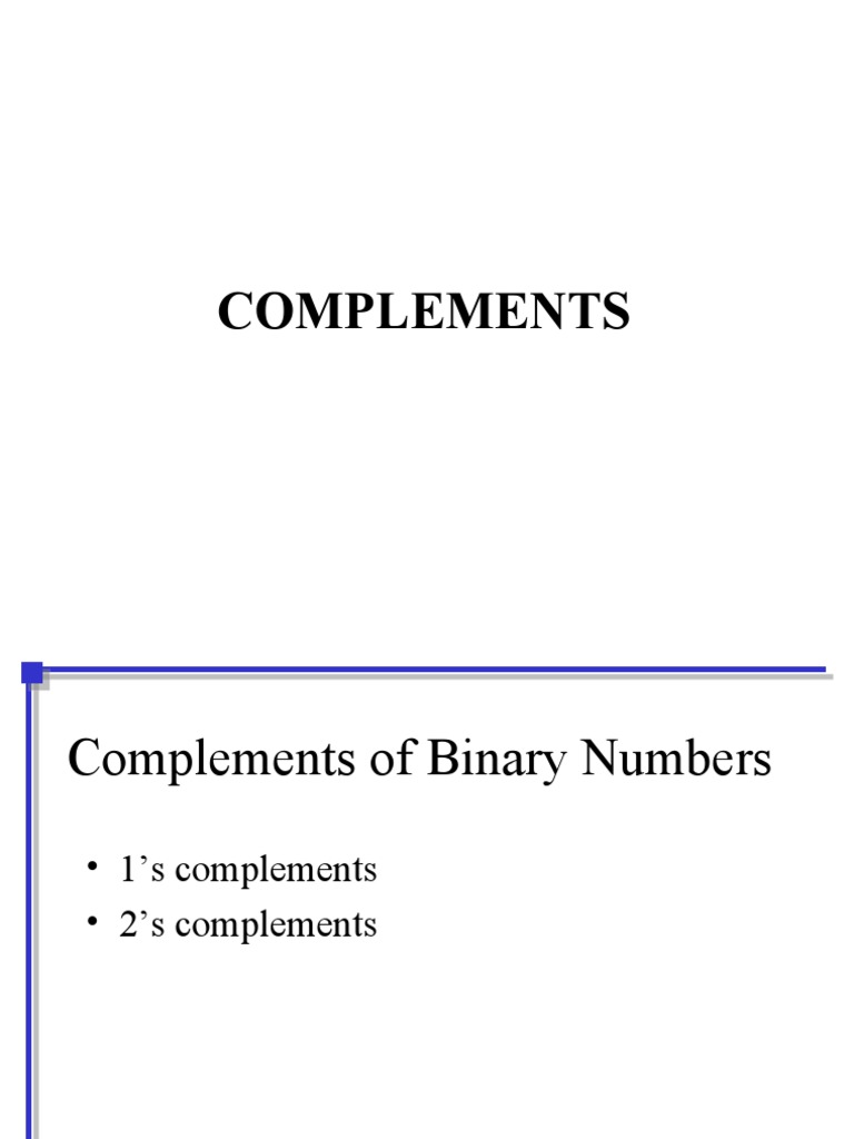 Understanding Binary Complements | PDF | Theoretical Computer Science ...