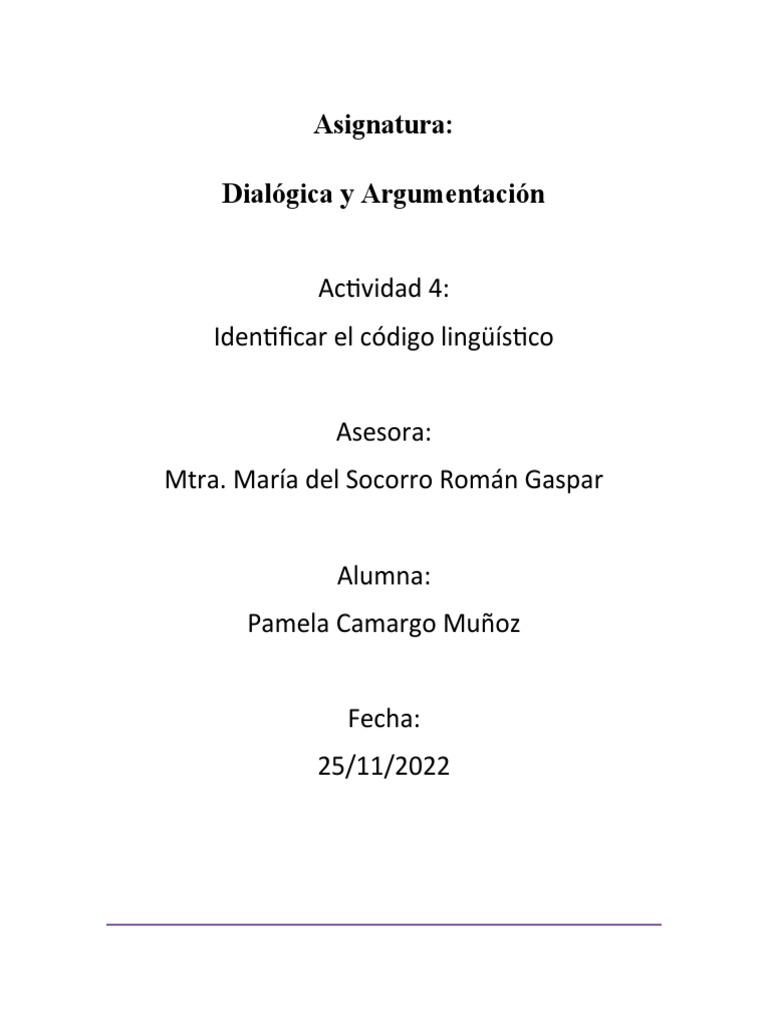 Identificar El Código Lingüístico | PDF | Artes del Lenguaje y Comunicación