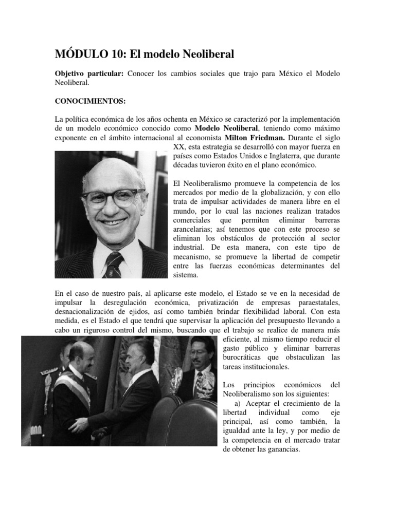 Modelo Neoliberal | PDF | Neoliberalismo | Globalización