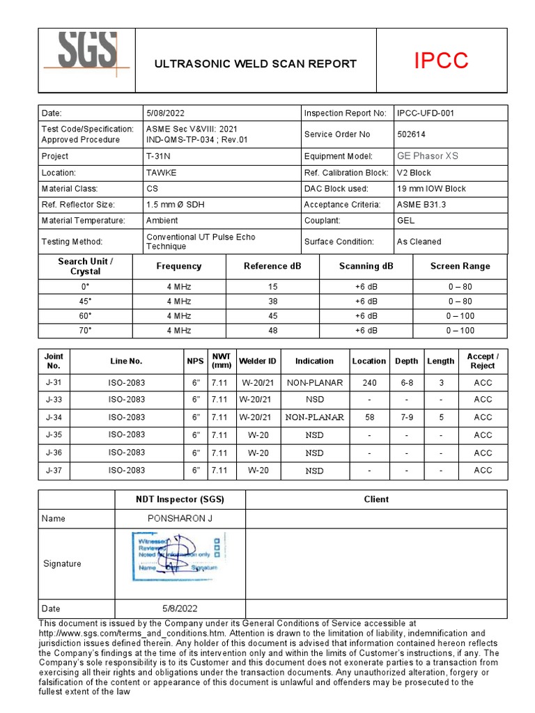 Ipcc Ufd Report-001 | Download Free PDF | Nondestructive Testing ...