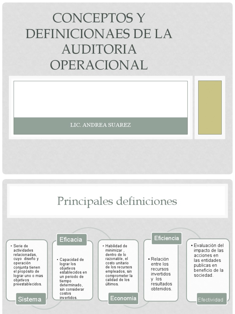Conceptos y Definicionaes de La Auditoria Operacional | PDF | Auditoría ...