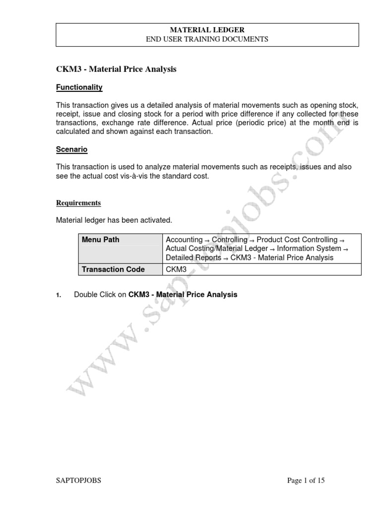 CKM3 Material Price Analysis | PDF | Valuation (Finance) | Market (Economics)