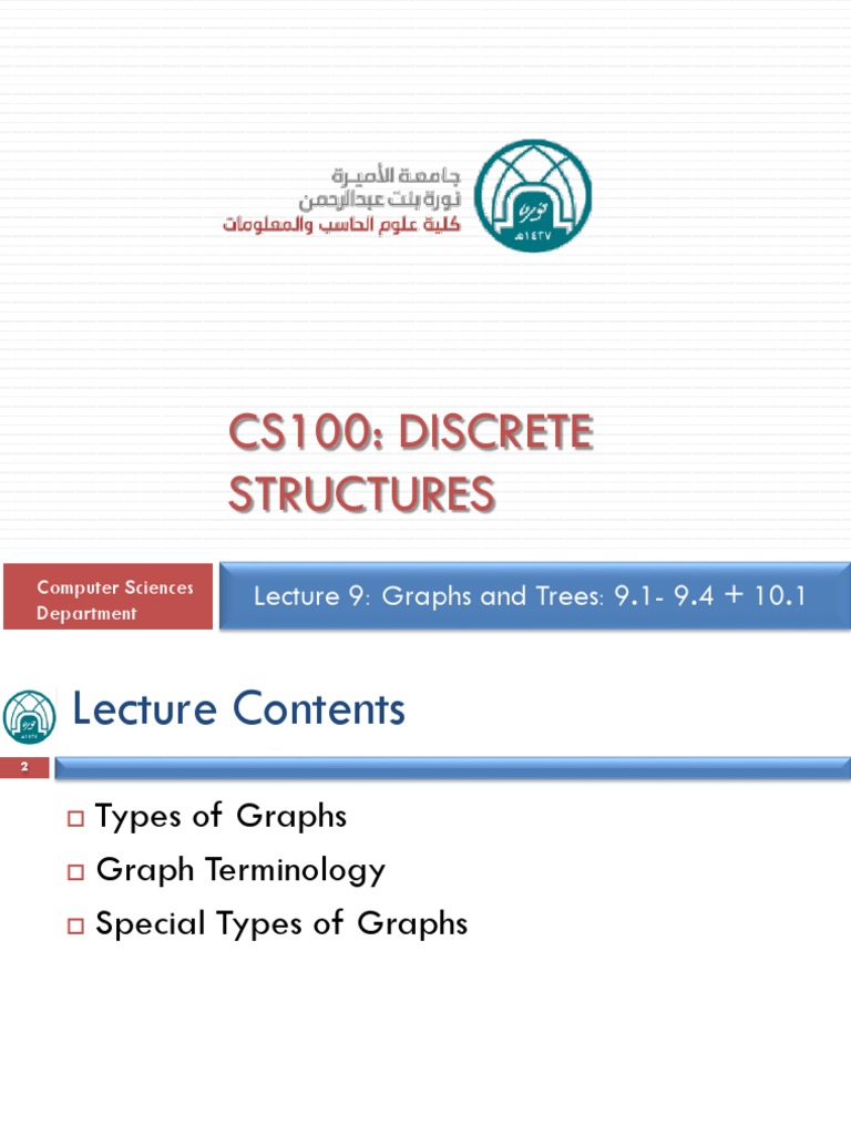 Lecture 9 Graph And Trees Updated Pdf Pdf Vertex Graph Theory Graph Theory 5836