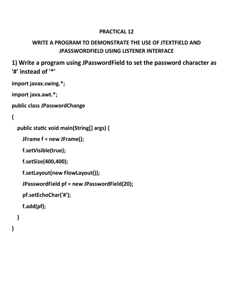 Practical 12 | PDF | Computers | Technology & Engineering