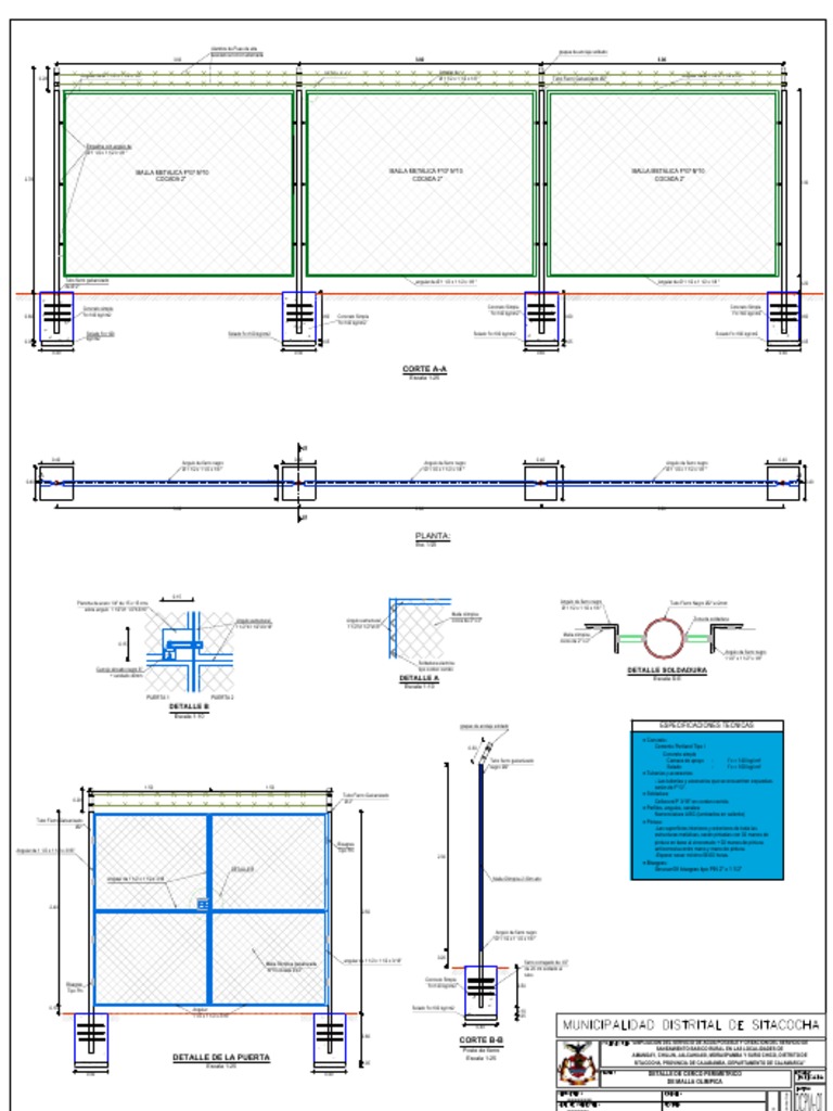 K-Cerco Perimetrico Malla Olimpica-Cp-01 | PDF | Ingeniería de Edificación | Ingeniero civil