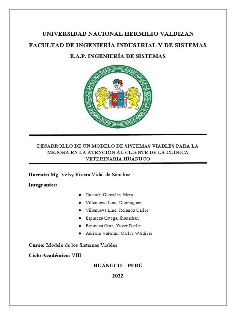 Proyecto Final de MSV | PDF | Medicina Veterinaria | Calidad (comercial)