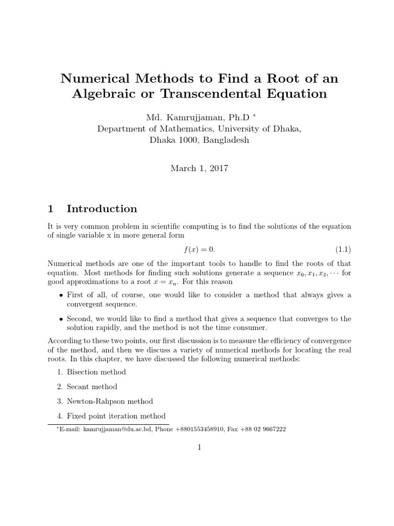 Rood Findings | PDF | Numerical Analysis | Algorithms