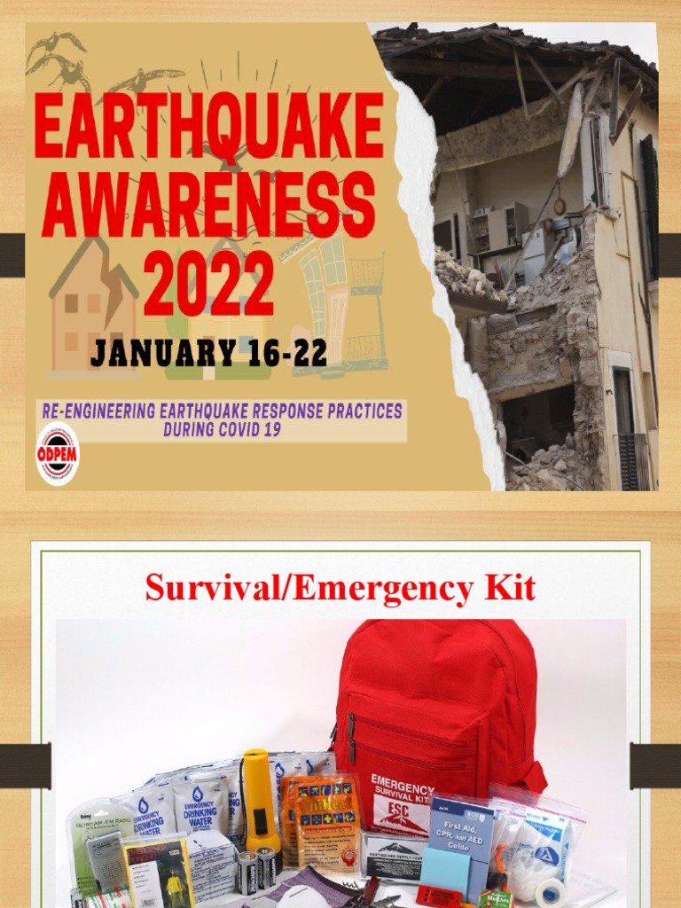 Earthquake Awareness 2022.Pptx (Autosaved) | PDF | Earthquakes | Disasters