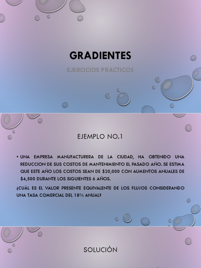 Ejemplos Gradientes | PDF | Economias