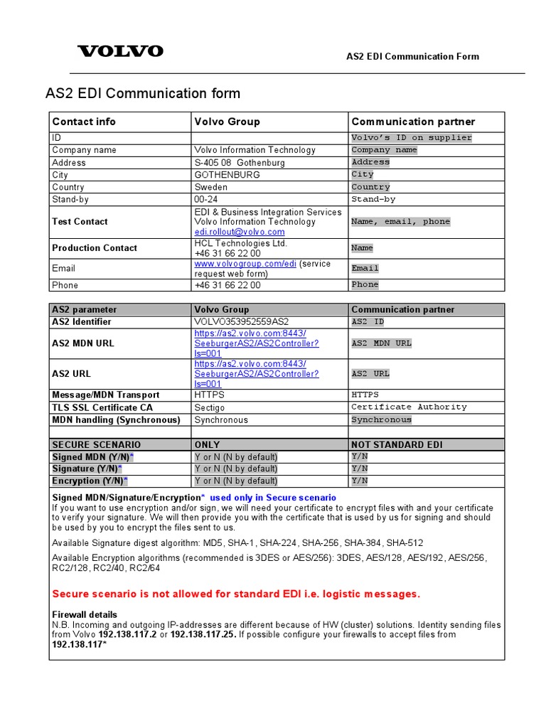 AS2 EDI Communication NewForm | PDF | Public Key Certificate ...