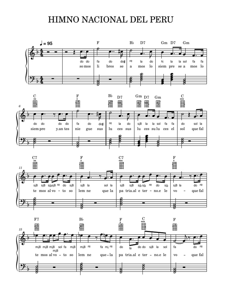 HIMNO NACIONAL DEL PERU | PDF