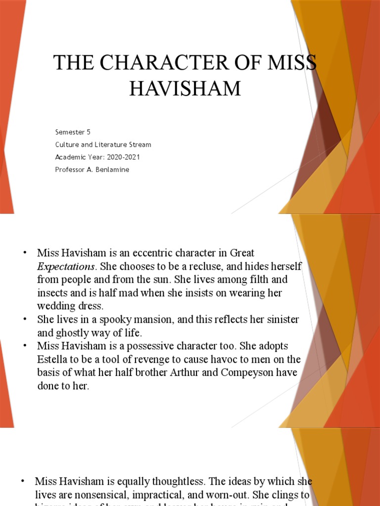 The Character of Miss Havisham, S5 Classic Fiction | PDF | Estella ...