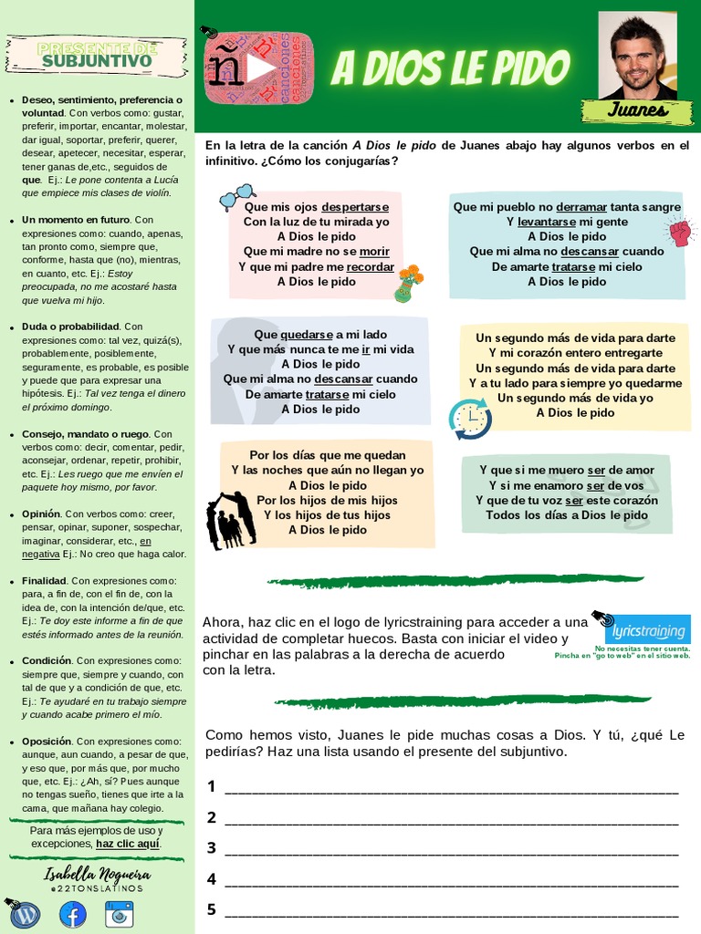 Juanes - A Dios Le Pido | PDF