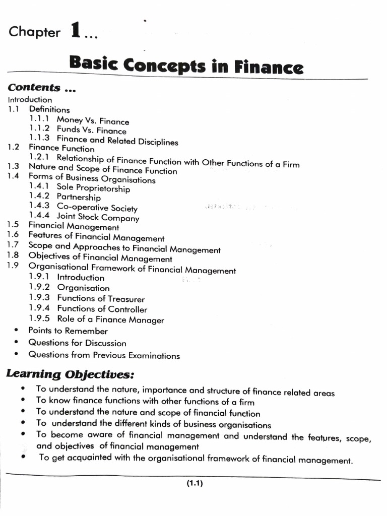 POF Basic Concepts in Finance | PDF | Working Capital | Present Value