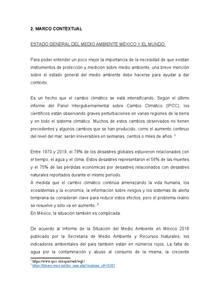 Marco Contextual Investigación Ejemplo | PDF | Entorno natural | Desarrollo sostenible