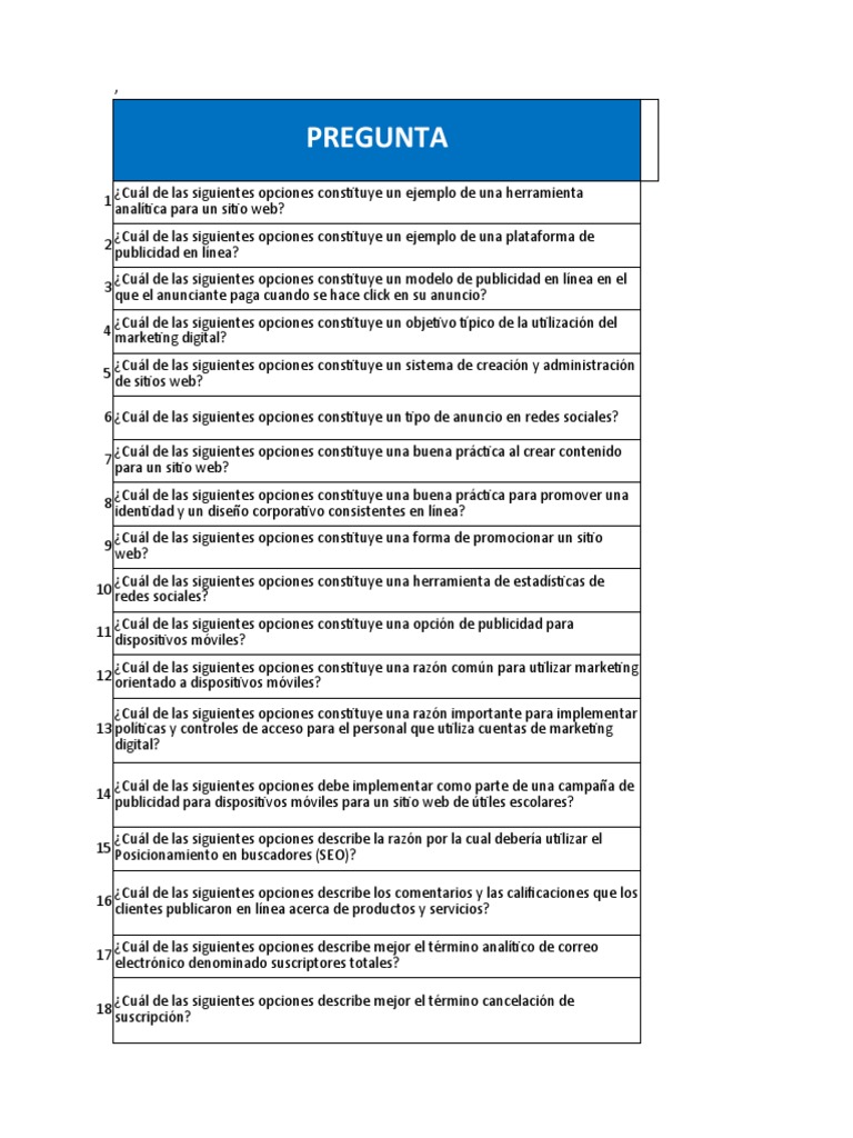 Recopilacion Preguntas IBEC | PDF | Publicidad online | Internet