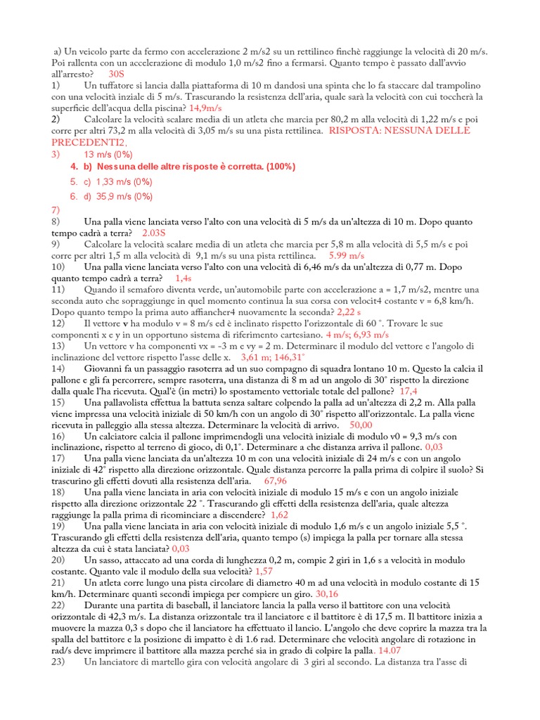 Fisica Compito | PDF