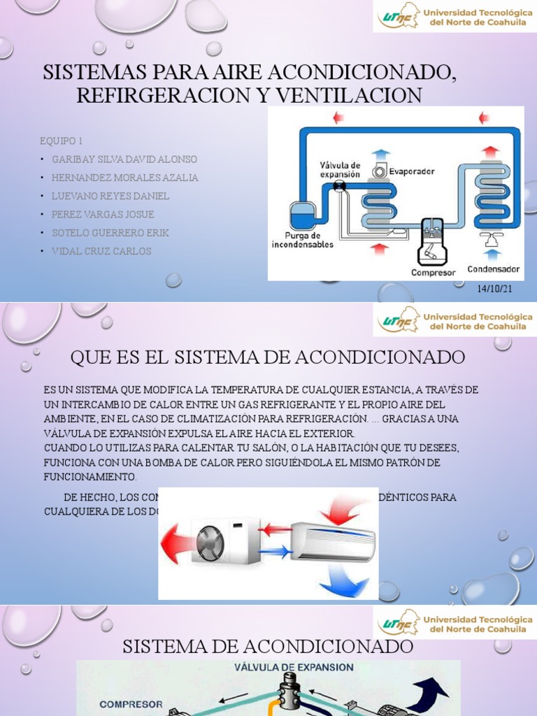 Sistemas para Aire Acondicionado, Refirgeracion y Ventilacion U2 | PDF | Refrigeración | Presión