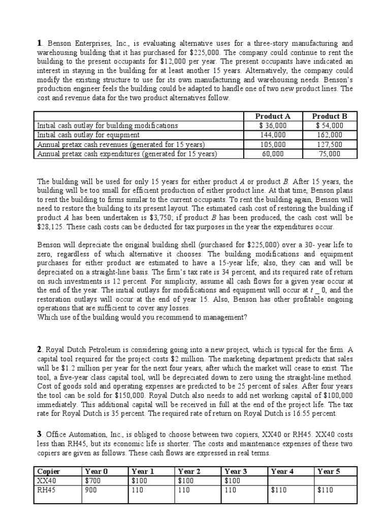 Business Investment Analysis | PDF