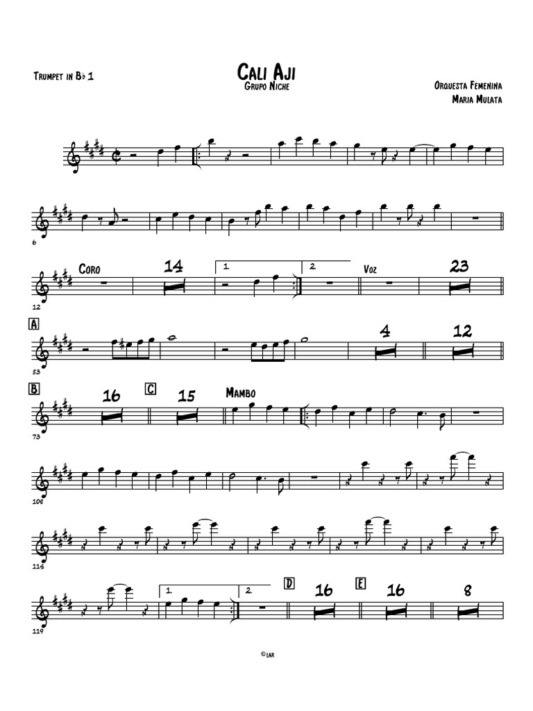 Cali Aji - Trumpet in BB 1 | PDF