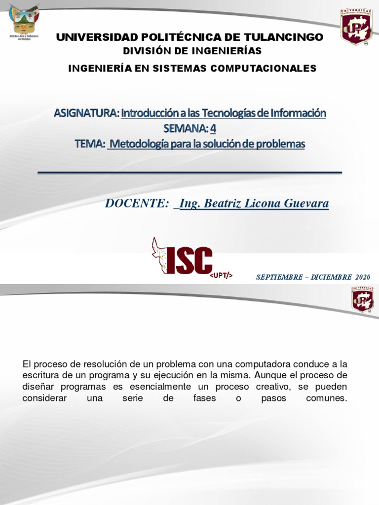 Metodología para La Solución de Problemas | PDF | Programa de ...