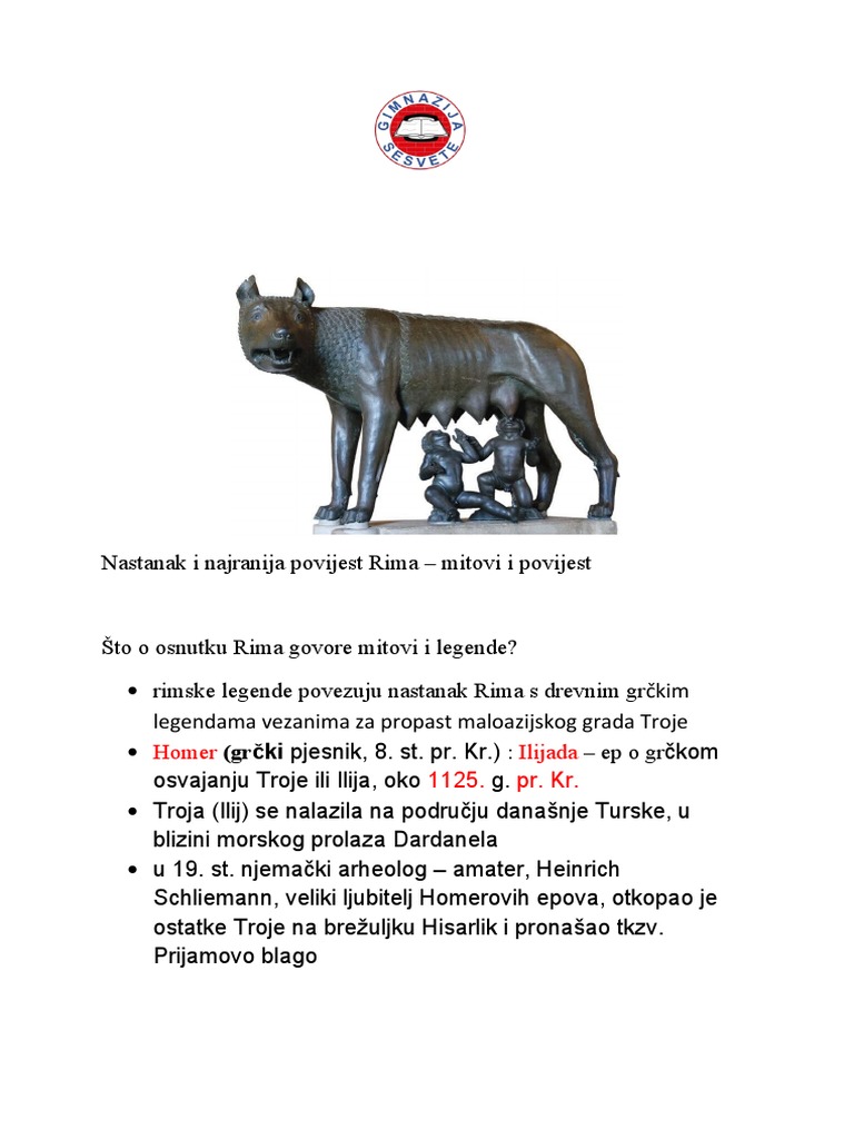 Legende o Nastanku Rima | PDF